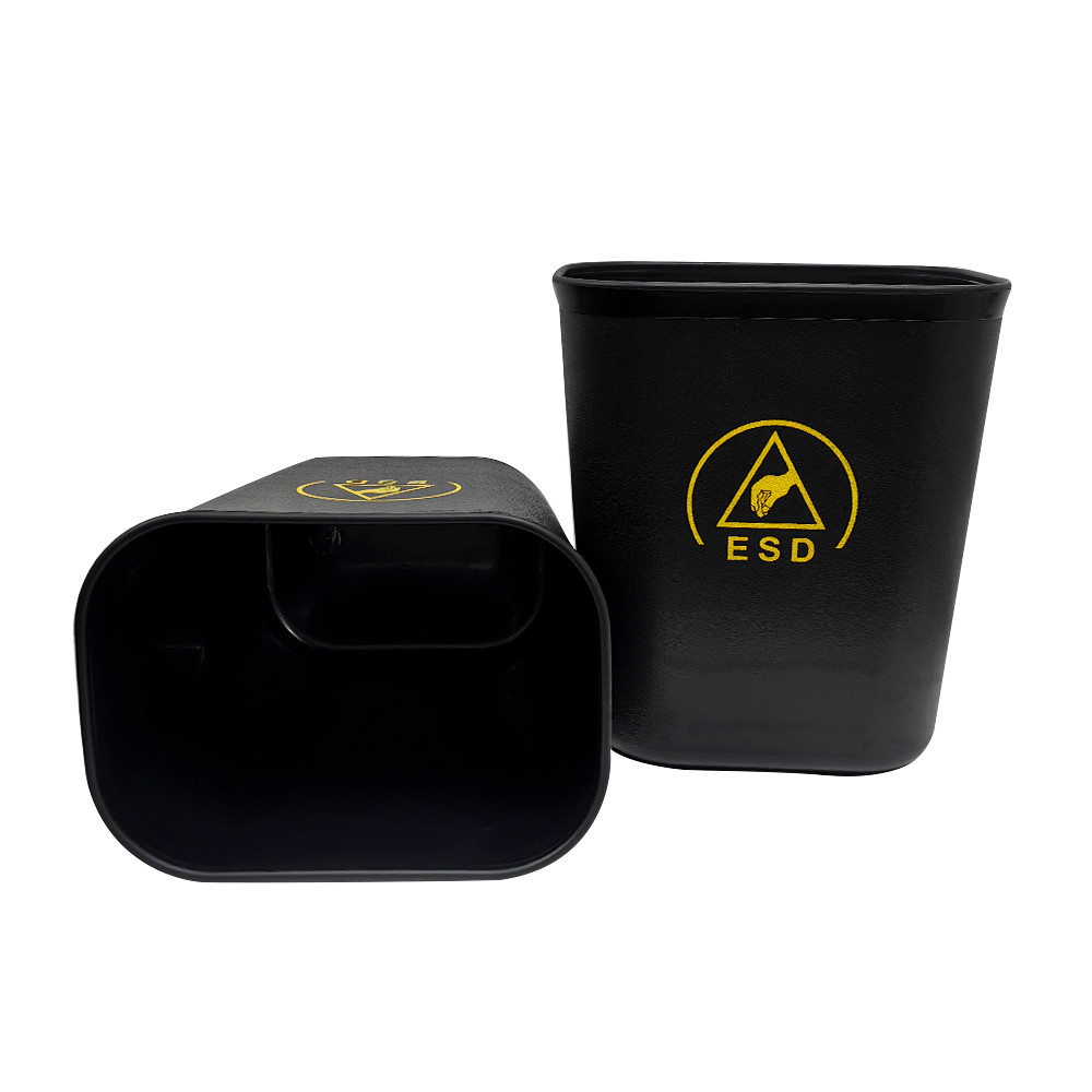Black ESD Anti-static Plastic Square Dust-free Waste Bin 15L